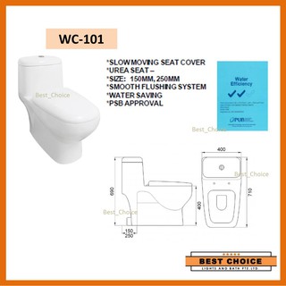 Pub Approved Toilet bowl Model: WCA032 / WC-101 /800-VV /104 /W818 One ...