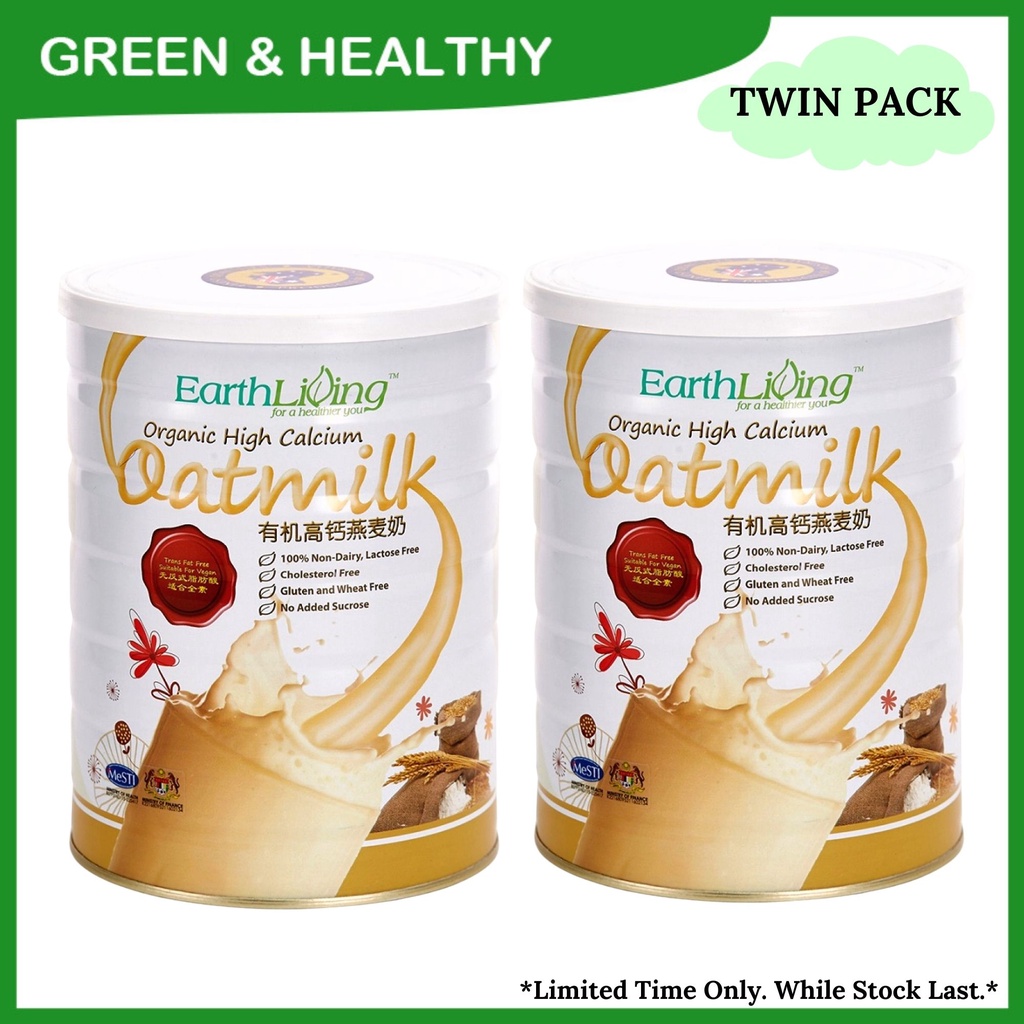 {TWIN PACK} Earth Living Organic High Calcium Oat Milk 有机高钙燕麦奶 (850g x 2) | Shopee Singapore