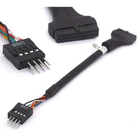 USB 3.0 20-Pin Motherboard Header Female to USB 2.0 9 Pin Male (CPU ...