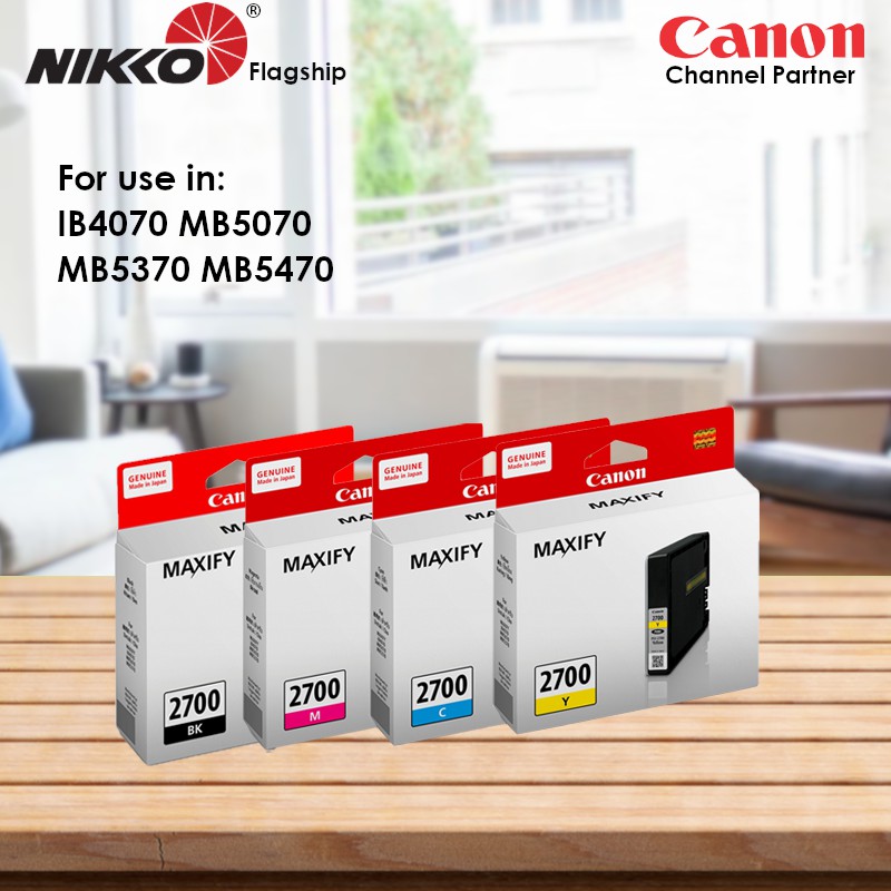 Canon PGI-2700 PGI 2700 PGI2700 Black Cyan Magenta Yellow Ink For ...