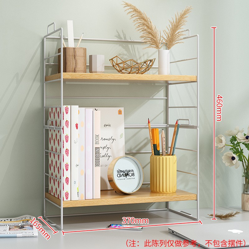 1/2/3 Tiers Desktop Shelf Organizer Adjustable Wood Display Desk Shelf ...