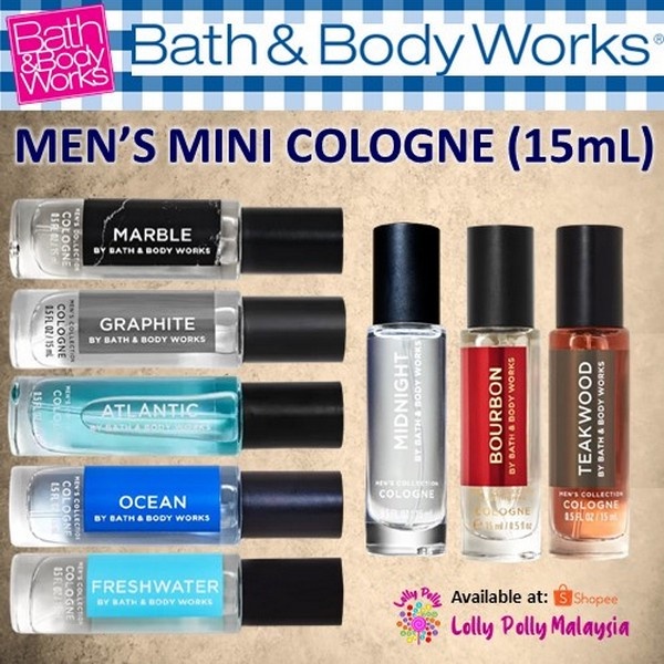 Authentic Bath And Body Works Men's Mini Cologne (Bourbon/Graphite ...
