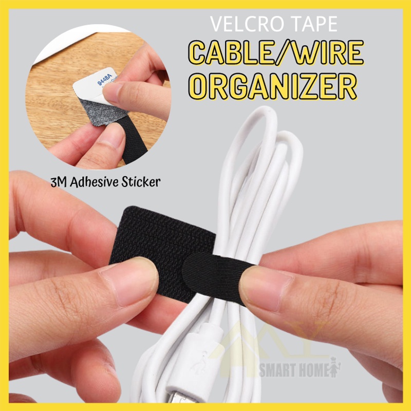 5/10/20 Pcs Velcro Tape Adhesive Cable Organizer Cable Tie Wire ...