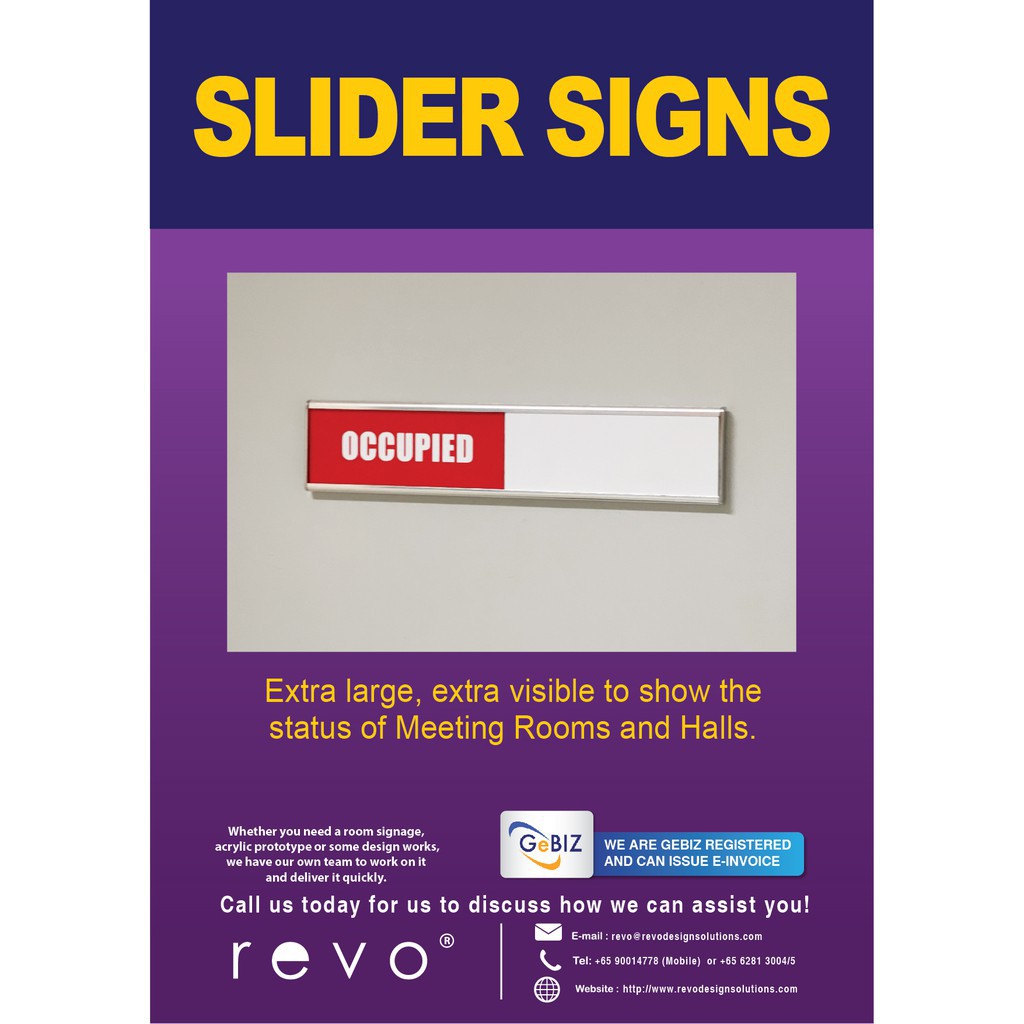 Customizable Aluminium Door / Room Sliding Signage / Meeting Room ...
