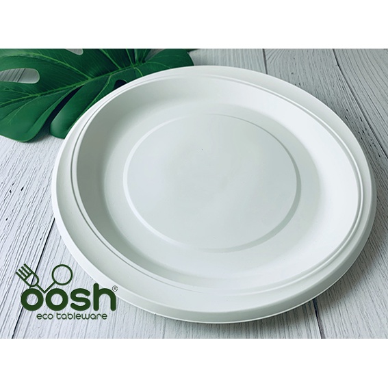 Oosh Eco Tableware 100 Pcs Plate 10 inch - Biodegradable Corn based Eco ...