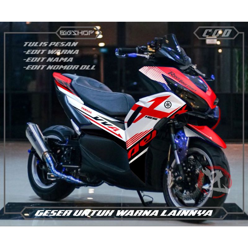 Yamaha aerox full body decal connected, various color choices | Shopee ...
