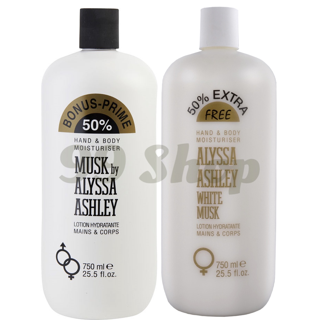 Alyssa Ashley White Musk Moisturizer Lotion 500ml + Extra 250ml (Total ...