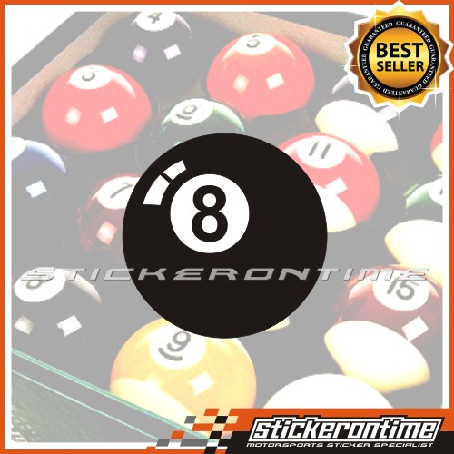 Snooker Lucky Ball No 8 Car Sticker | Shopee Singapore