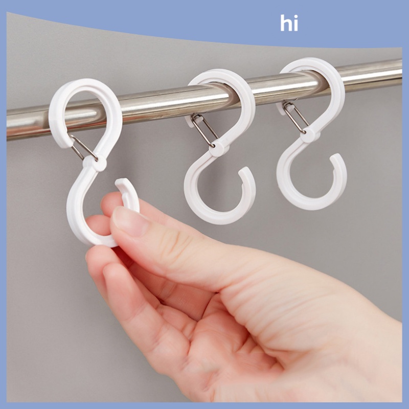 HI HOMES S-Shaped Hook With Buckle Plastic Clothes Hook S-Shaped Hook ...