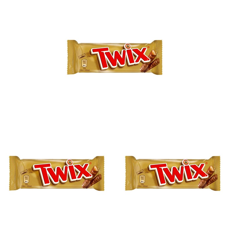 [Bundle of 3] Twix Caramel Chocolate Single 50.7G [Australia] | Shopee ...