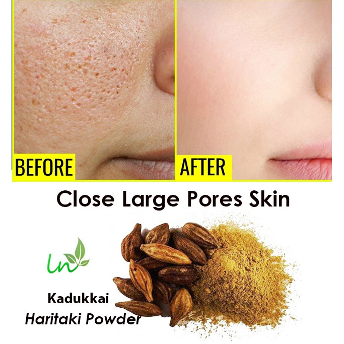 Close Large Pores in skin /Haritaki Natural Face Pack Powder / Kadukkai ...
