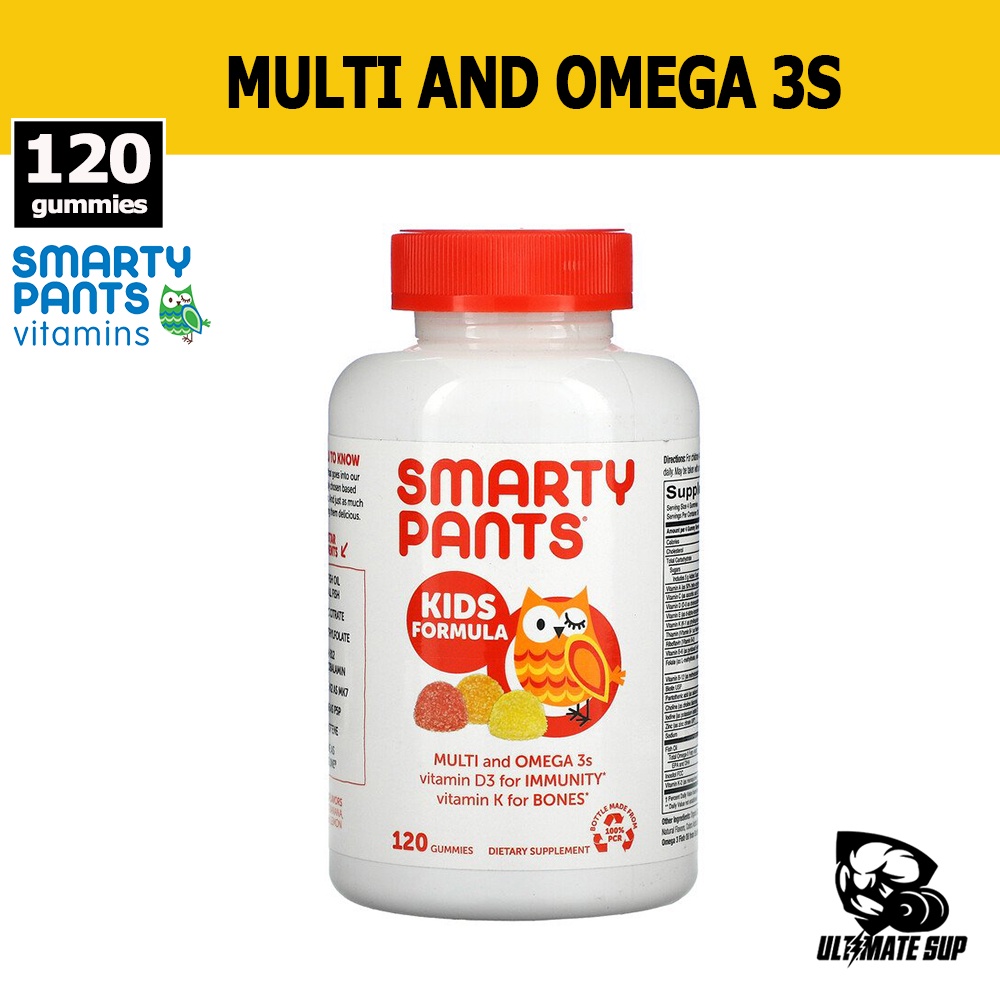 SmartyPants Kid Formula, Multi And Omega 3s With Fish Oil, Zinc, Folate ...