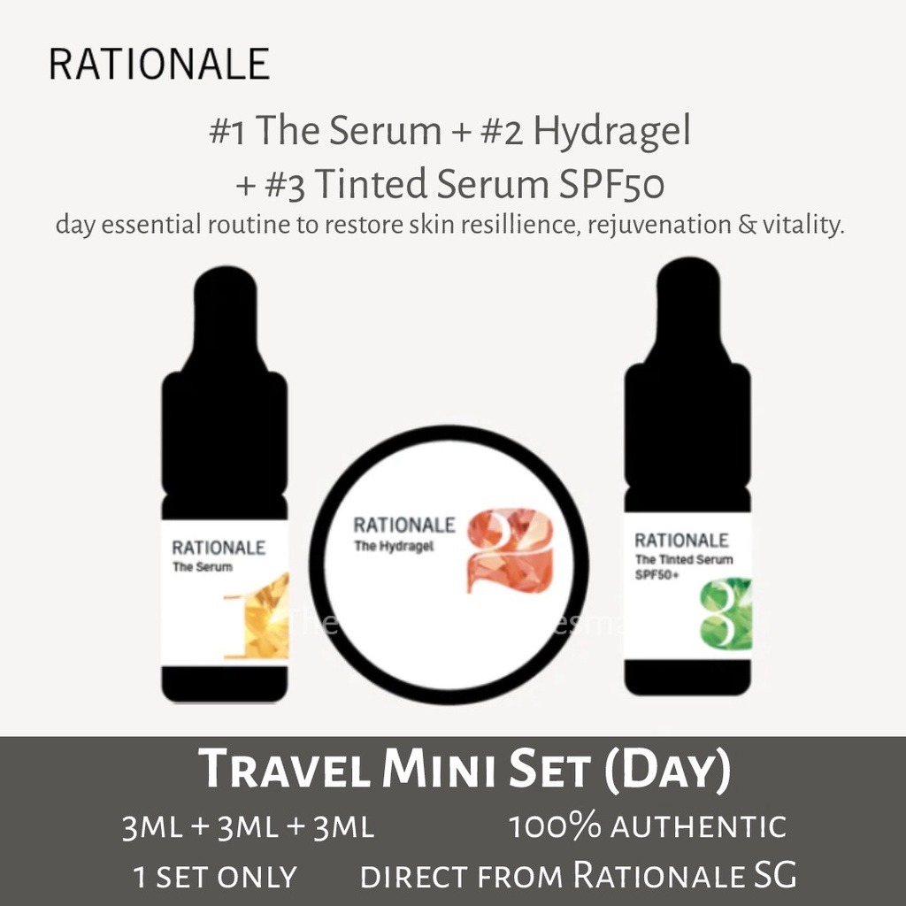 RATIONALE Skincare 3-step Day Routine Travel Mini Kit ( Serum ...