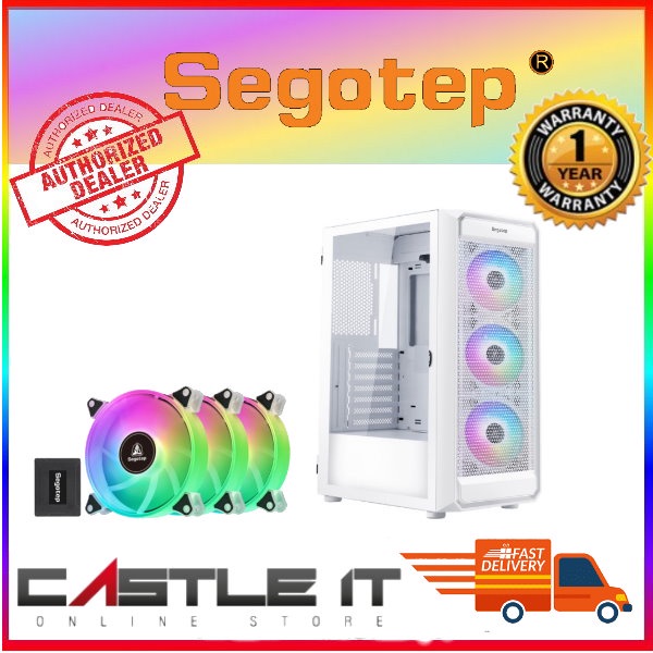 Segotep ARTIST PRO ARGB WHITE RGB / ARGB 3x Fan Controller 12CM 120MM ...