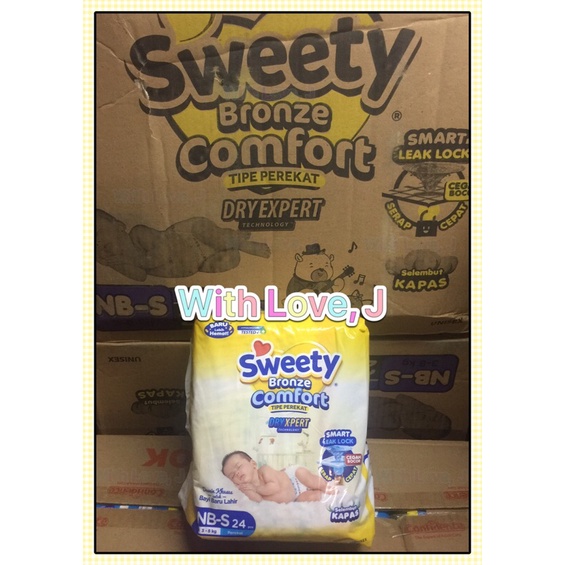 Sweety BRONZE COMFORT DIAPERS NEWBORN (24 DIAPERS) | Shopee Singapore