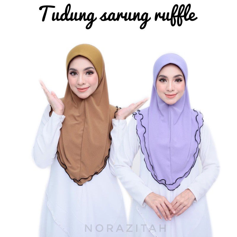 TUDUNG SARUNG RUFFLE MOSSCREPE SOFT AWNING SCUBA | Shopee Singapore