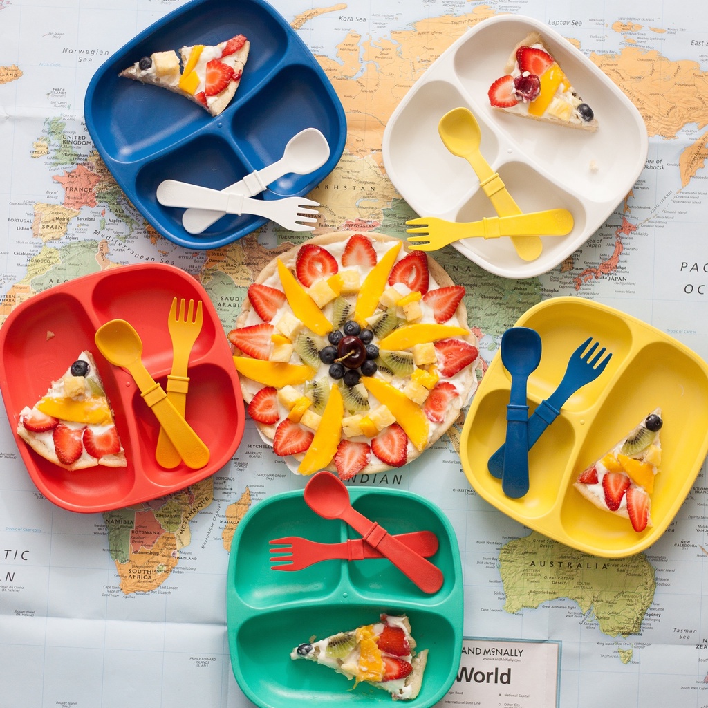 [Growing Up] Re-Play Divided Plate 7" Kids-friendly [Made in USA ...