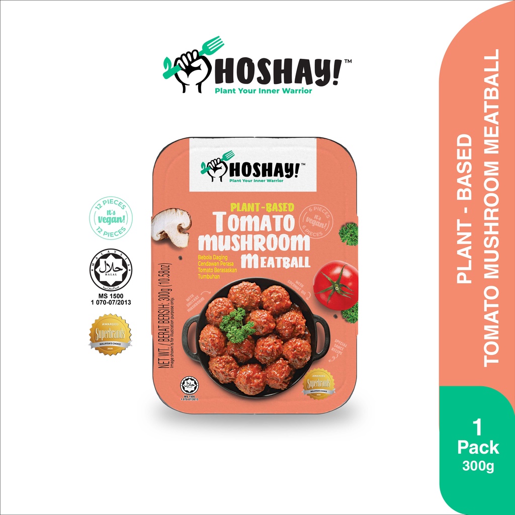 Hoshay Tomato Mushroom Meatball | Plant-based food | Vegan food | Halal ...