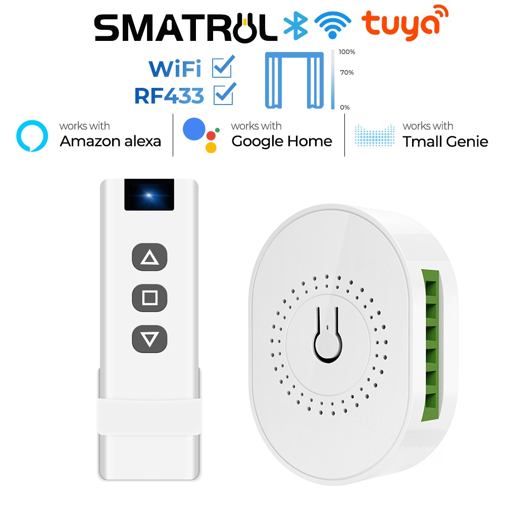 ROVF Tuya Mini WiFi RF433 Blind Curtain Switch Module Electric Roller ...