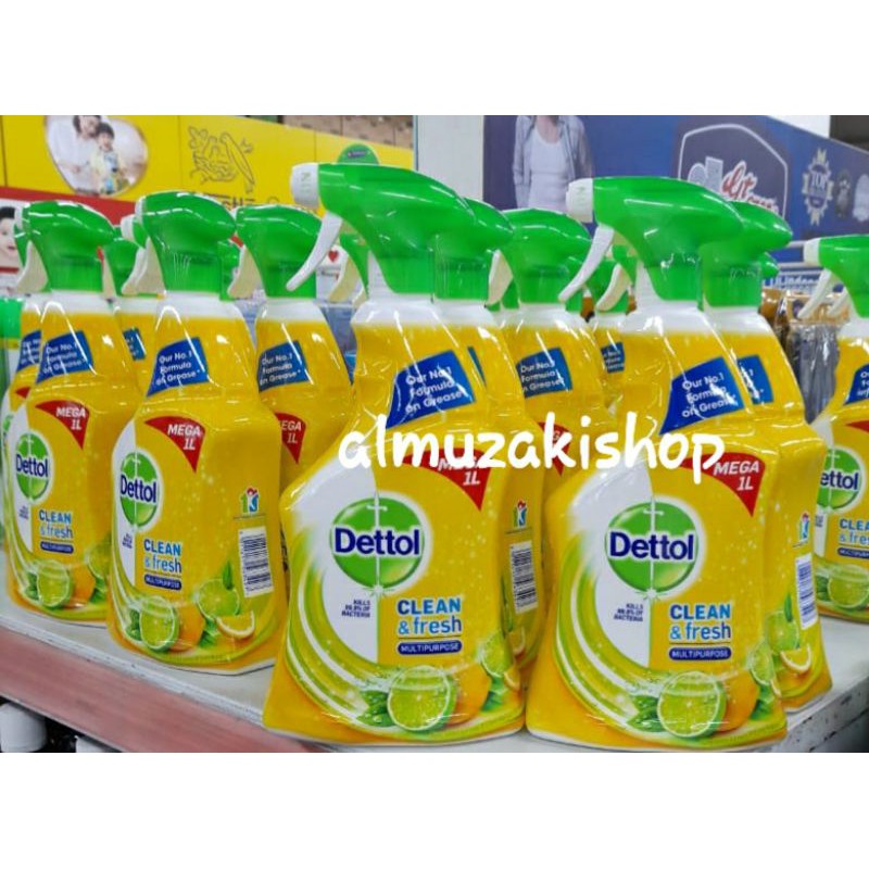Dettol clean & fresh lemon spray 1liter | Shopee Singapore