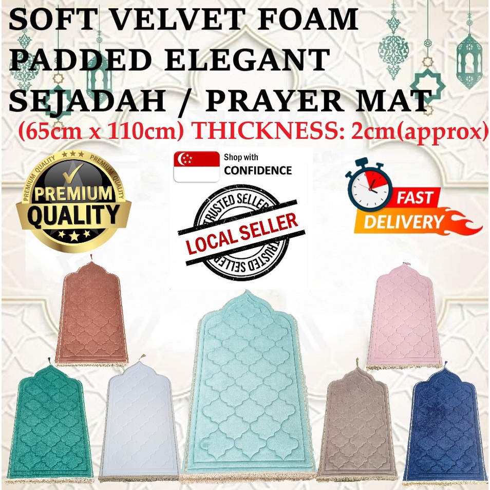 [SINGAPORE SELLER] ELEGANT EMBROIDERY FOAM PADDED SOFT VELVET KUBAH ...