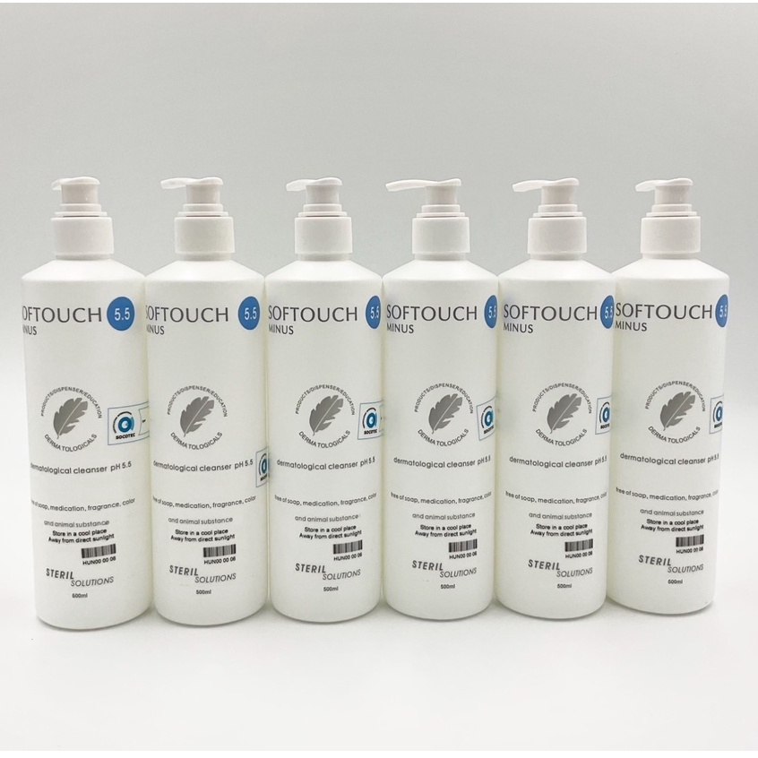 SOFTOUCH MINUS 5.5 Dermatological Skin Cleanser/HandWash 500ml | Shopee ...