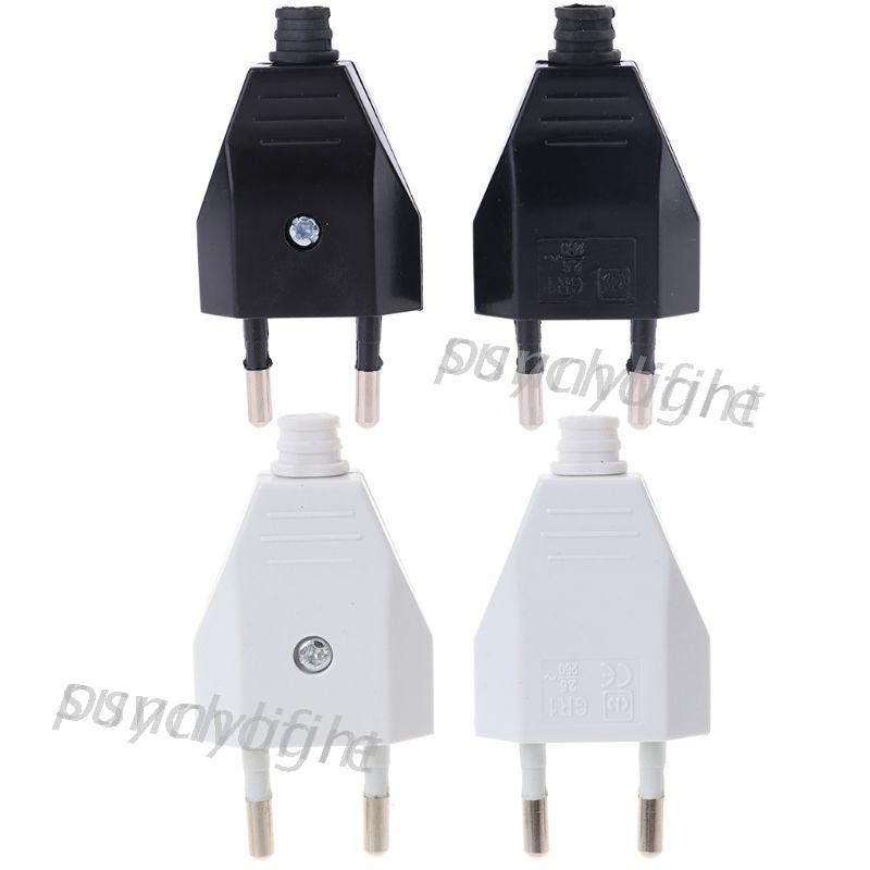 PCF* 2 Pcs German Type European 2 Pin Plugs Network Cables 2.5A 220V ...