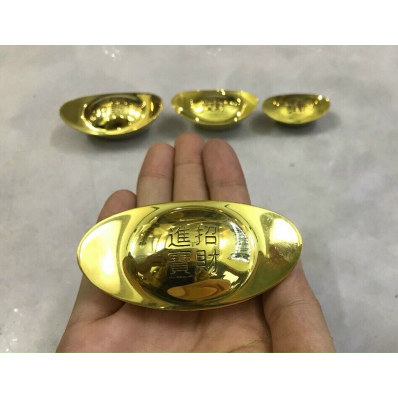 Fortune gold bars of many sizes made of solid copper, beautiful shiny ...