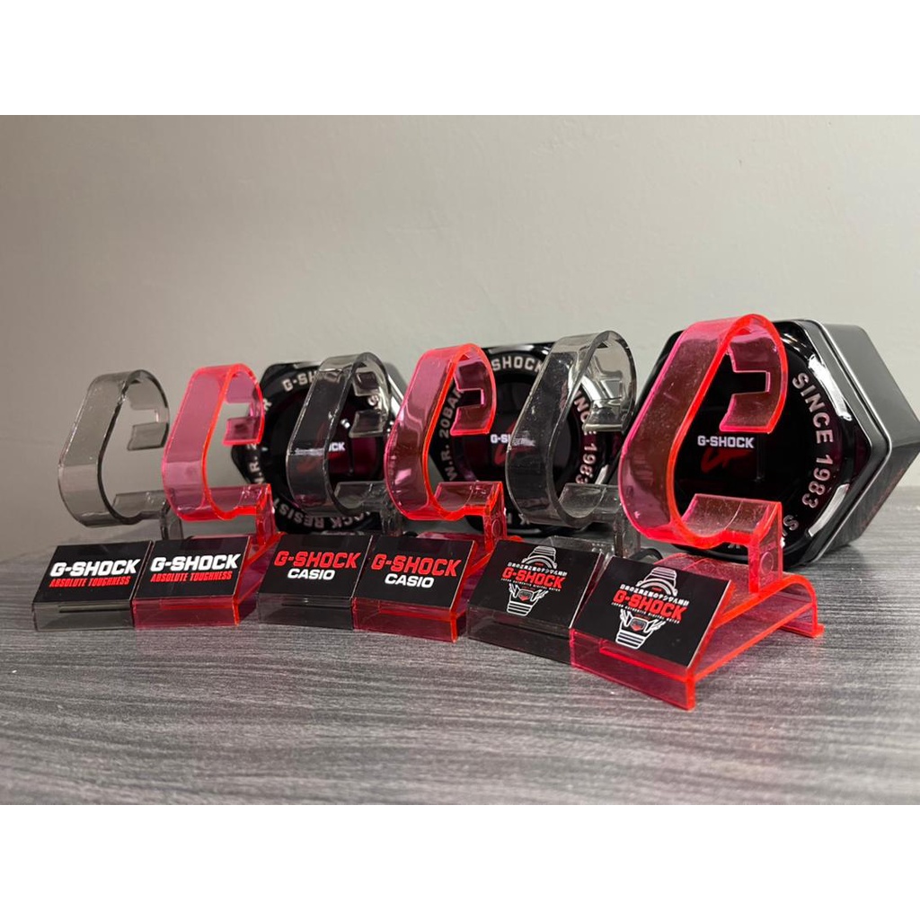 WATCH STAND JAM G SHOCK STAND JAM DISPLAY TYPE C TRANSPARENT RED AND ...