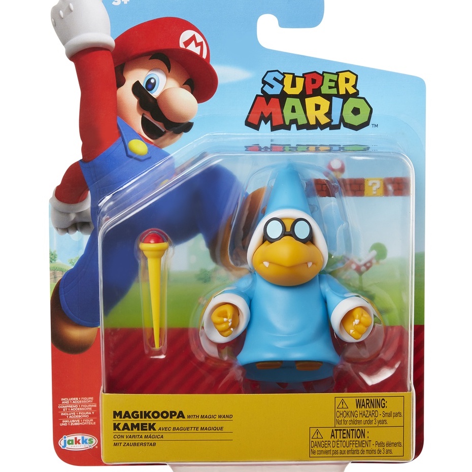 Super Mario 4 inch Magikoopa with Magic Wand Articulated and Bendable ...