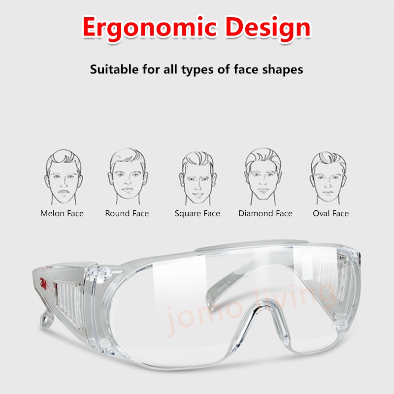 3M Safety Professional Goggles Eyewear UV Protection Eye Wear Face ...