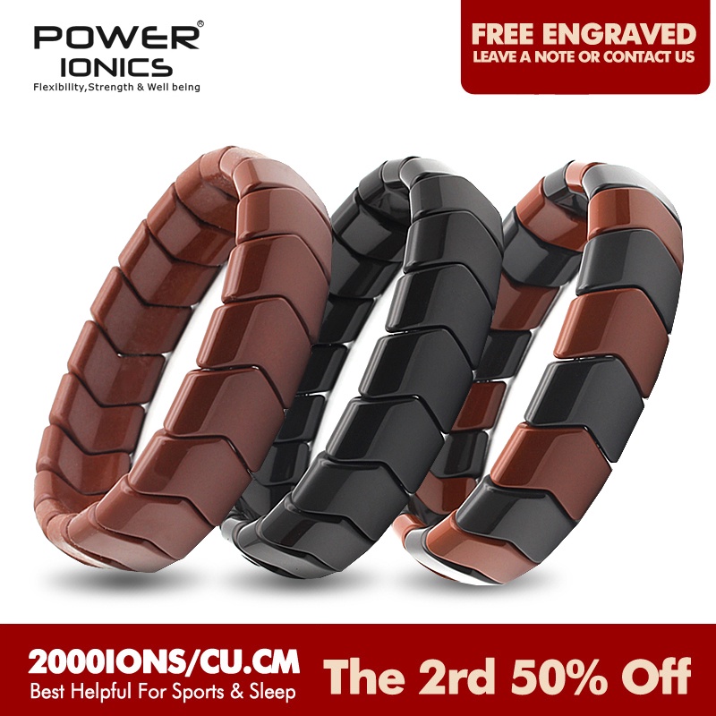 Power Ionics Unisex Tourmaline Arrow Beads Stretch Natural Healthy ...