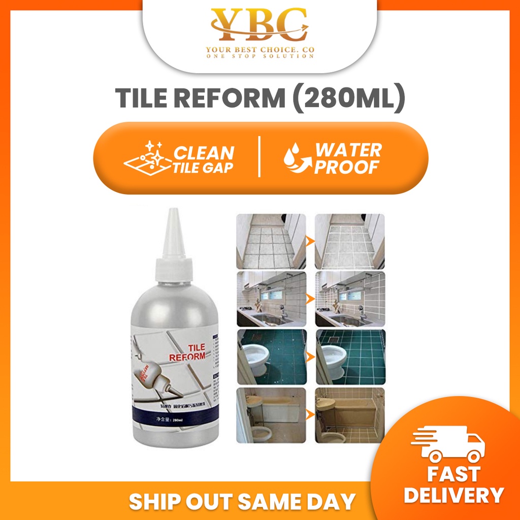 Tile Reform (280ml) Waterproof Gap Grout Grouting Fix Tiling Repair Kit ...