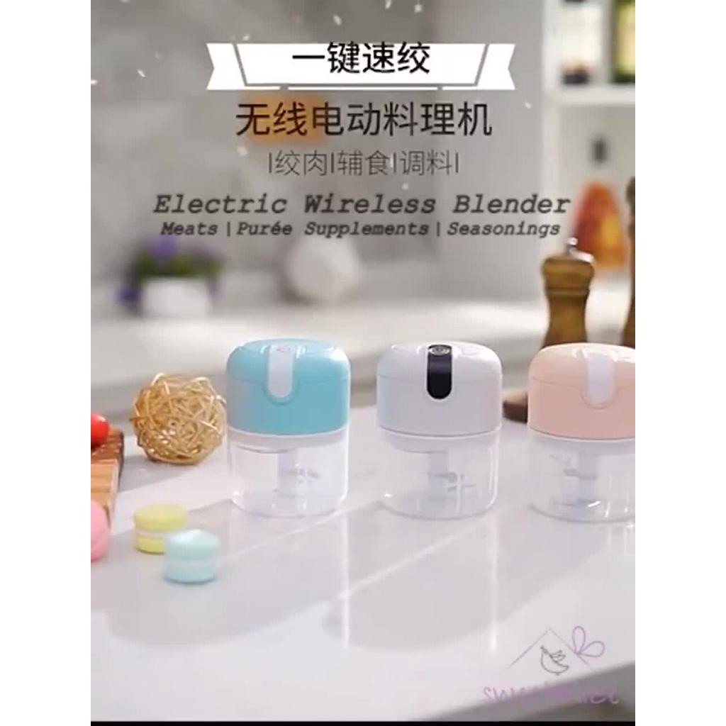 🇸🇬 Kitchen Mini Electric Food Processor/Rechargeable Garlic Blender/USB ...