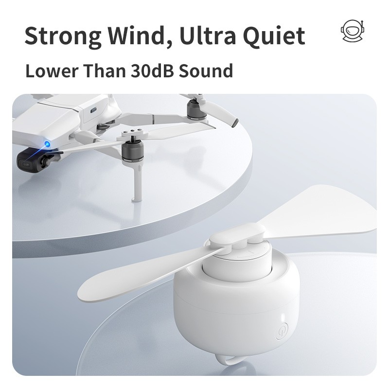 JisuLife Foldable Ceiling Fan 3 Blades 4 Speeds Infrared Remote Control ...
