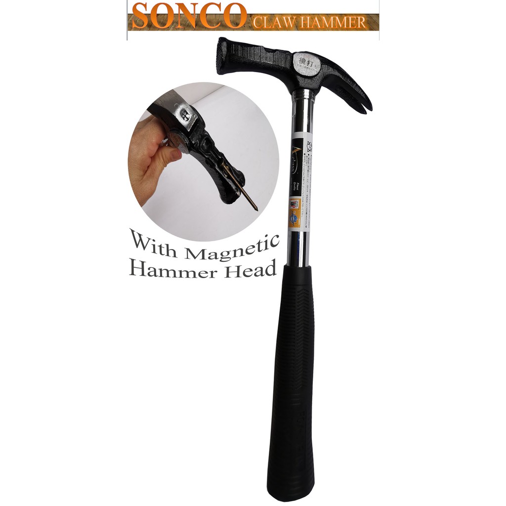 Sonco 27mm Magnetic Claw Hammer With Iron Handle | Shopee Singapore