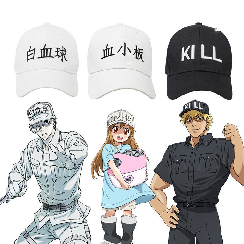 Anime Baseball Cap Platelet White Blood Cell Manga Cap Cells At Work ...