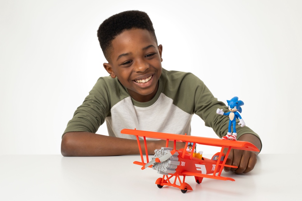 Sonic 2 the Hedgehog The Movie Tornado Biplane Playset, Includes Sonic ...
