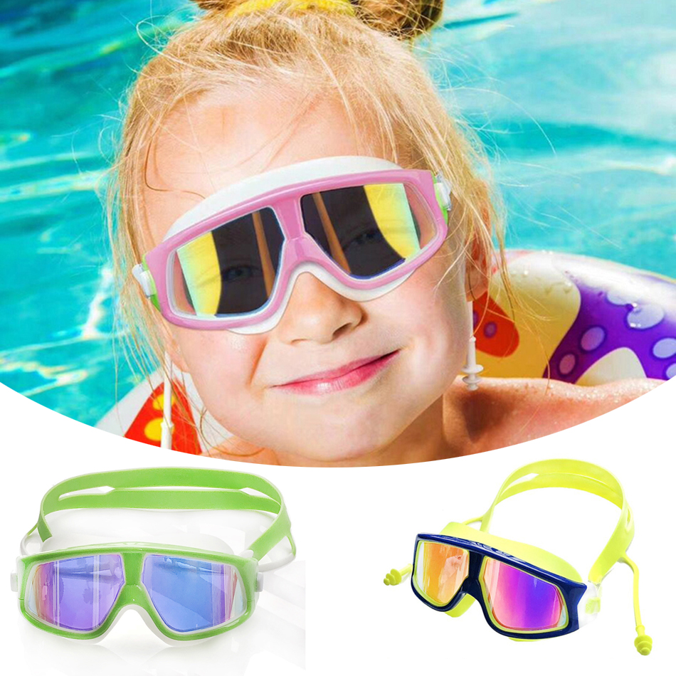 Swimming Goggles Comfortable Silicone Large Frame Adjustable Swim ...