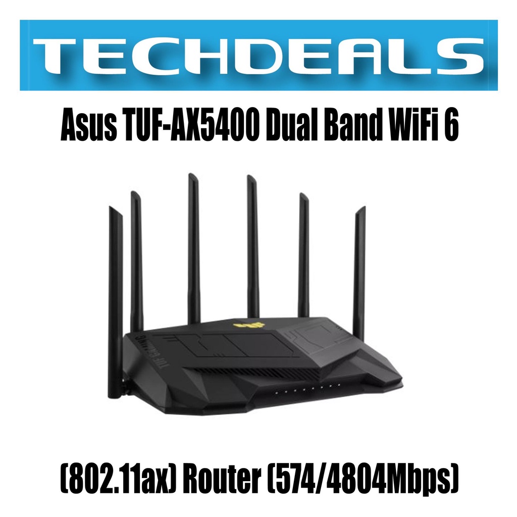 Asus TUF-AX5400 Dual Band WiFi 6 (802.11ax) Router (574/4804Mbps) | Shopee Singapore