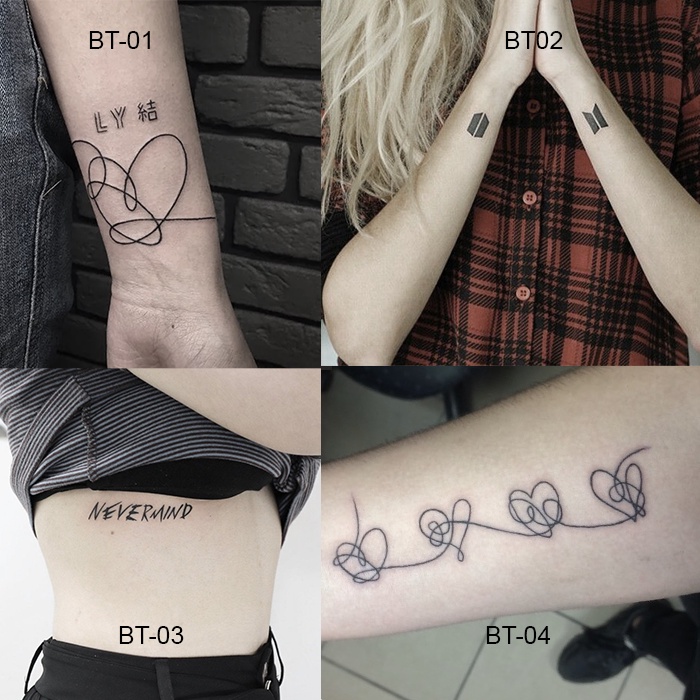 【BTS】BTS Tattoo / Temporary Tattoos / Tattoo Stickers / Squat Tattoos ...