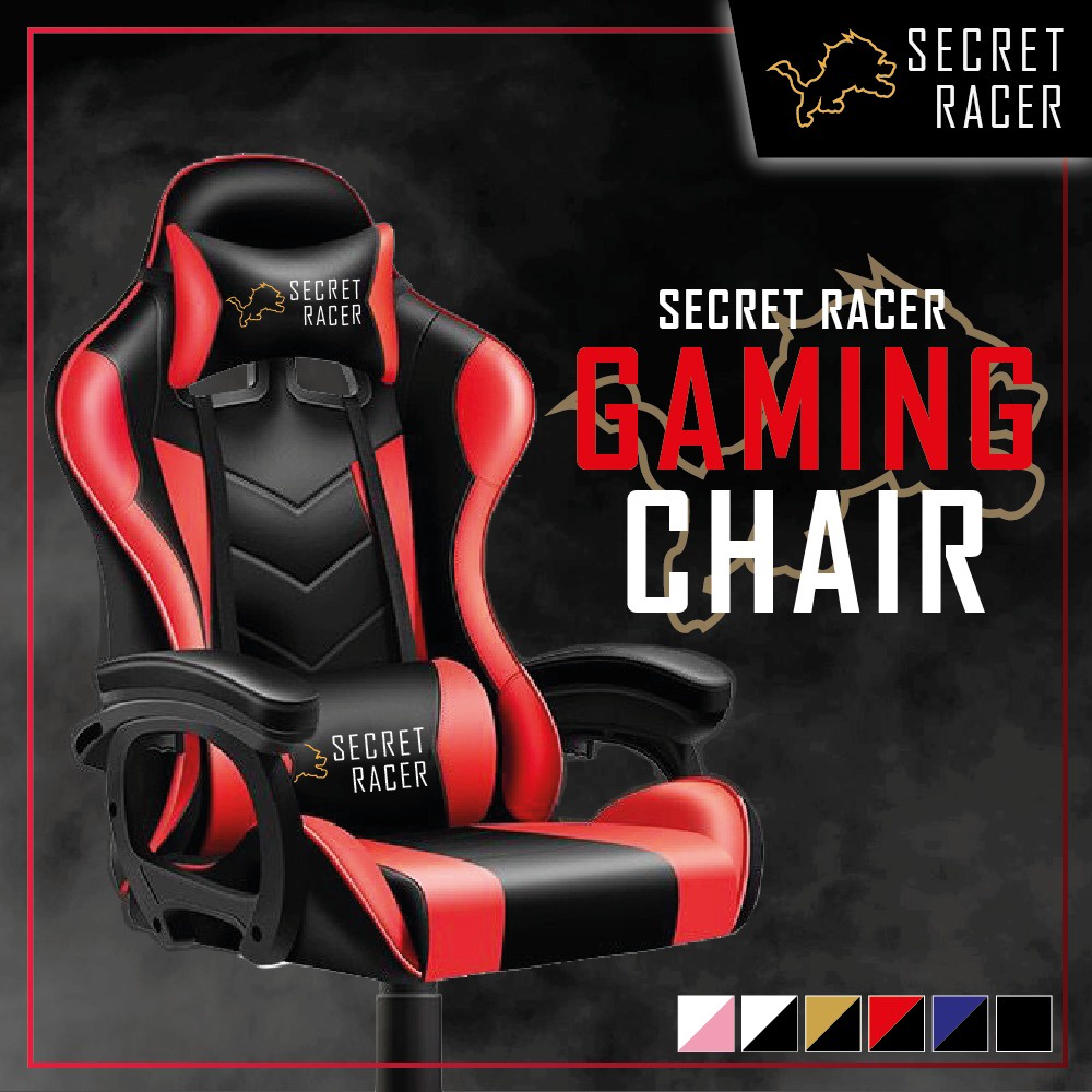Secret RacerTM Gaming Chair Kerusi Gaming Red Black Racing Style ...
