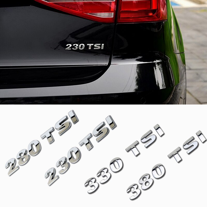 1PC Metal Car Sticker Rear Trunk Decal for Volkswagen 230 280 330 380 ...