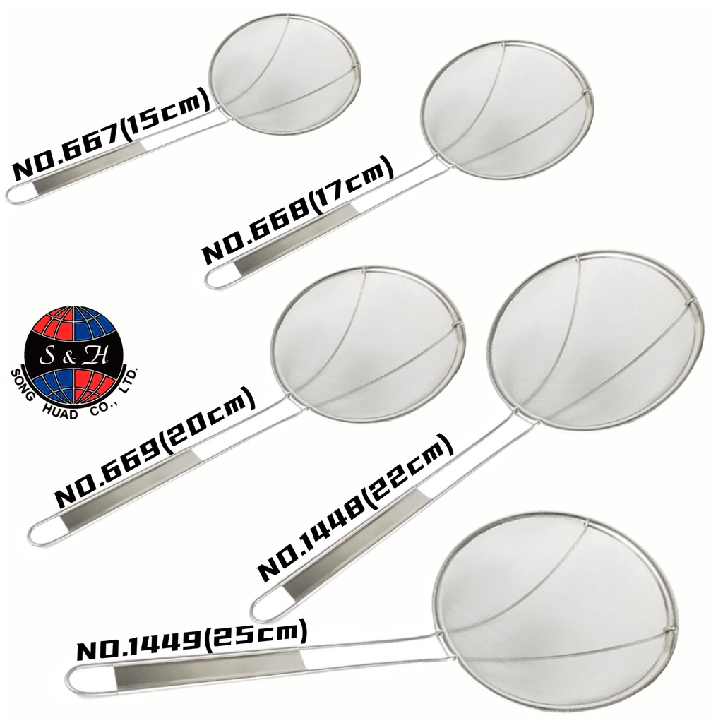 Strainer Stainless Steel Food Handle Mesh Grid Fruit Pulp (5 Sizes ...