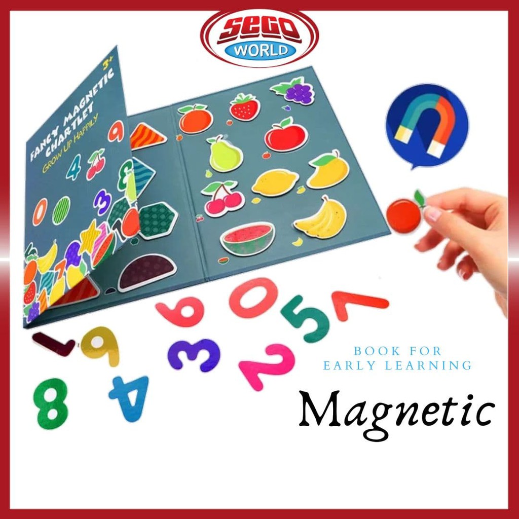 123 Magnetic Book Kids Early Learning ABC Magnet Book Busy Book Buku ...