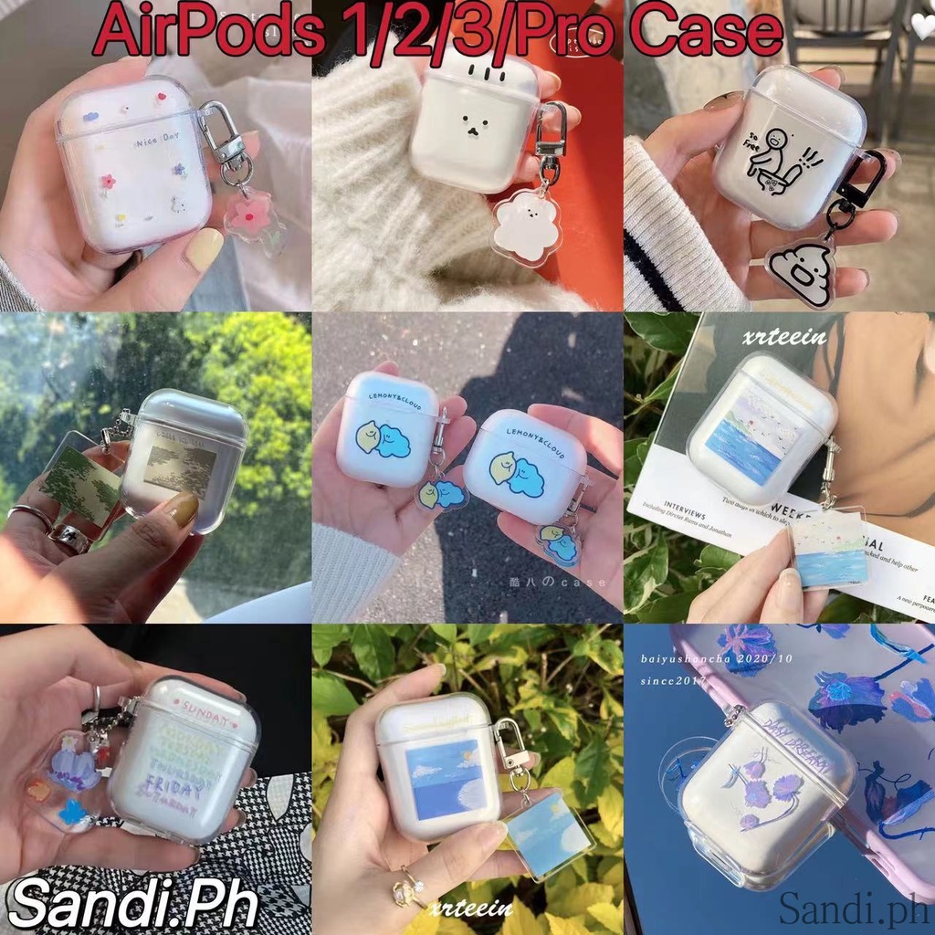 Cute Fresh Flower Transparent Case for Apple Airpods 1 2 Pro 3 Case ...
