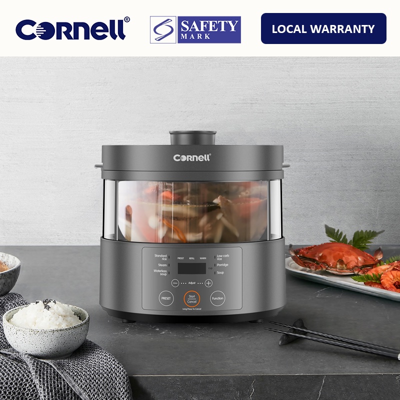 Cornell Steam Multi Cooker, Low Carb Rice Cooker and Waterless Soup ...