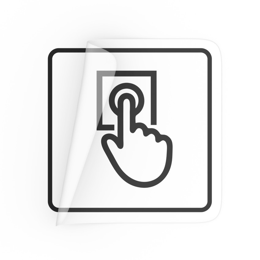 Bell sign sticker - logo sticker - door bell sticker - bell button wall ...