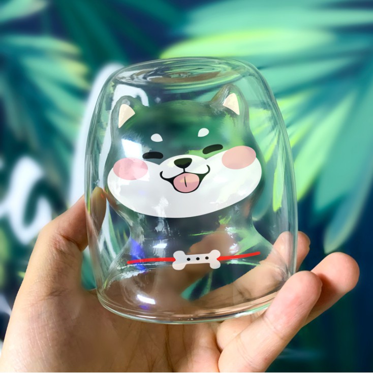 Singapore Shiba Inu Cup Wonder Dog Cup Double Layers Milk Coffee Juice ...