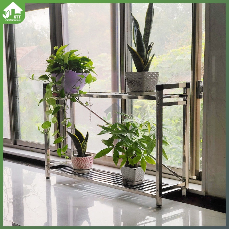 Stainless steel flower stand plant rack gardening rack indoor ...